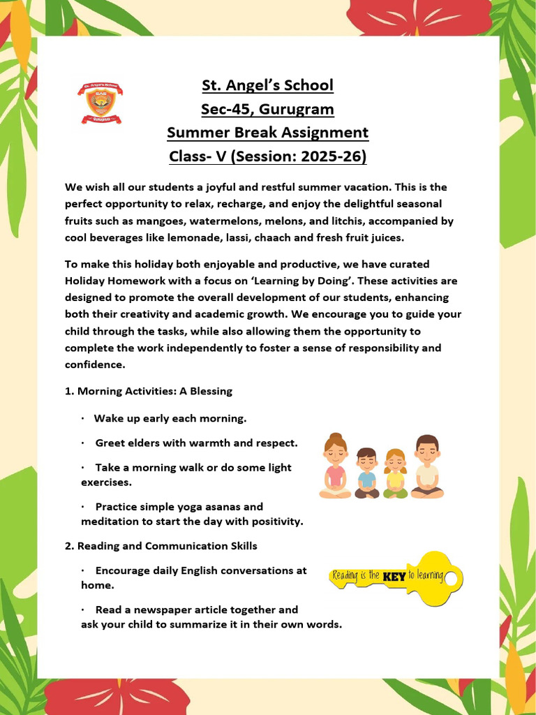 Class V Final HHW (2025-26) | PDF