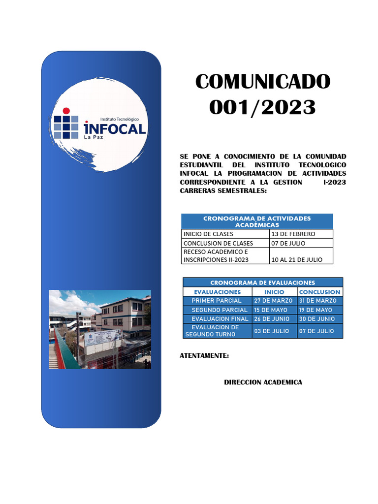 Comunicado 001.23 | PDF