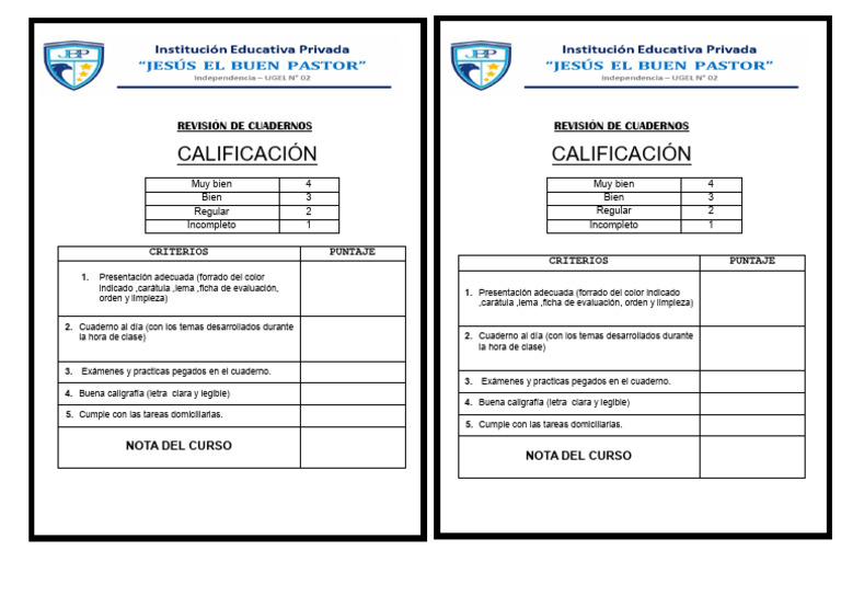 Revisión de Cuadernos | PDF
