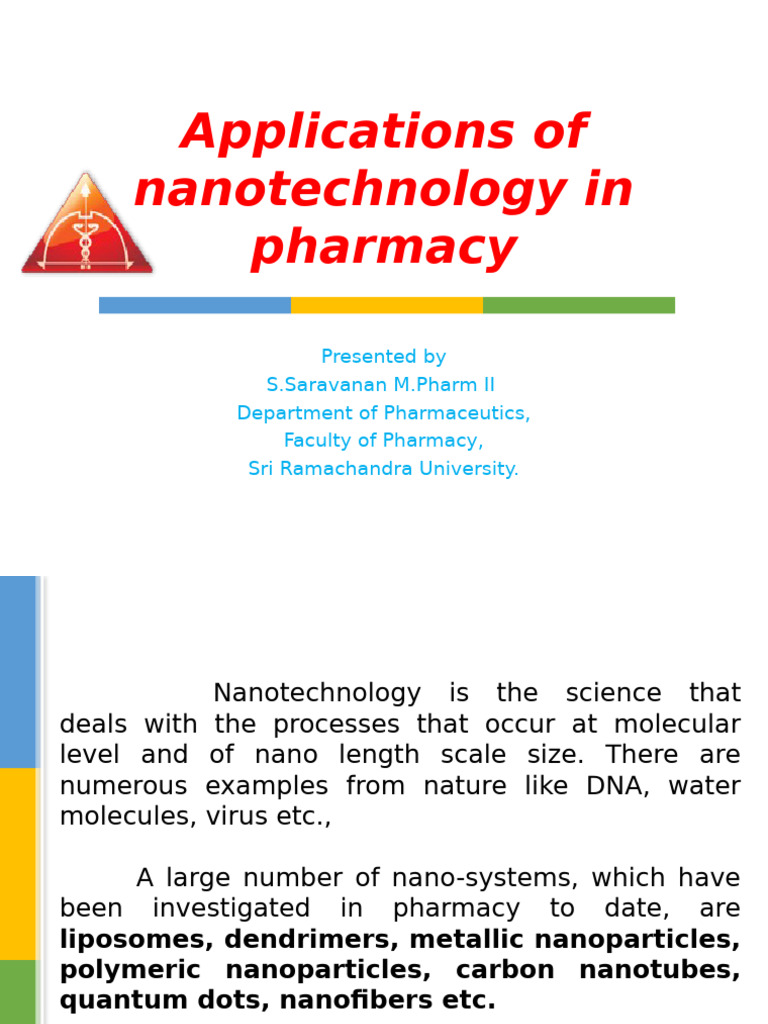 Pharmaceutical Nanotechnology Applications | PDF | Nanotechnology | Nanomaterials