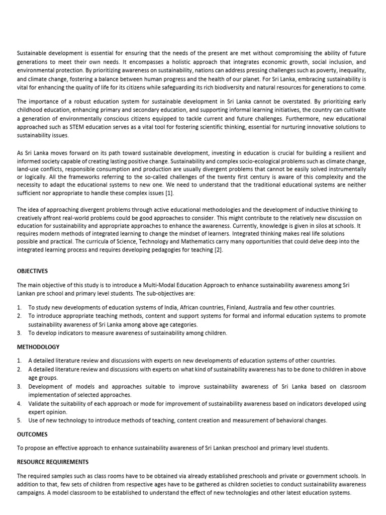 Effective Education System For Sustainable Development of Sri Lanka ...