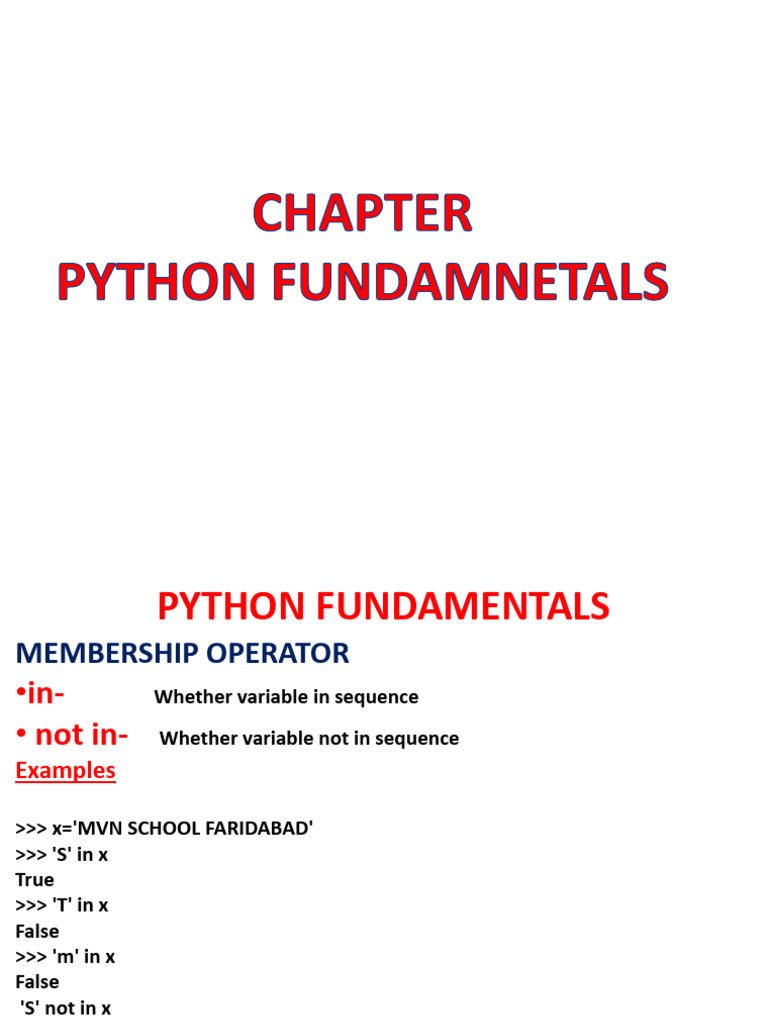 6 Session Python Fundamentals Part 3 | PDF | Variable (Computer Science) | Python (Programming ...