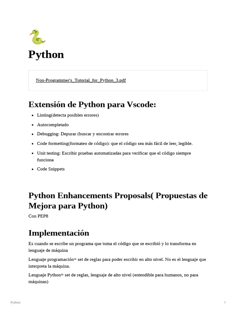 Apuntes Python 26-06 NOTION | PDF | Python (lenguaje de programación ...