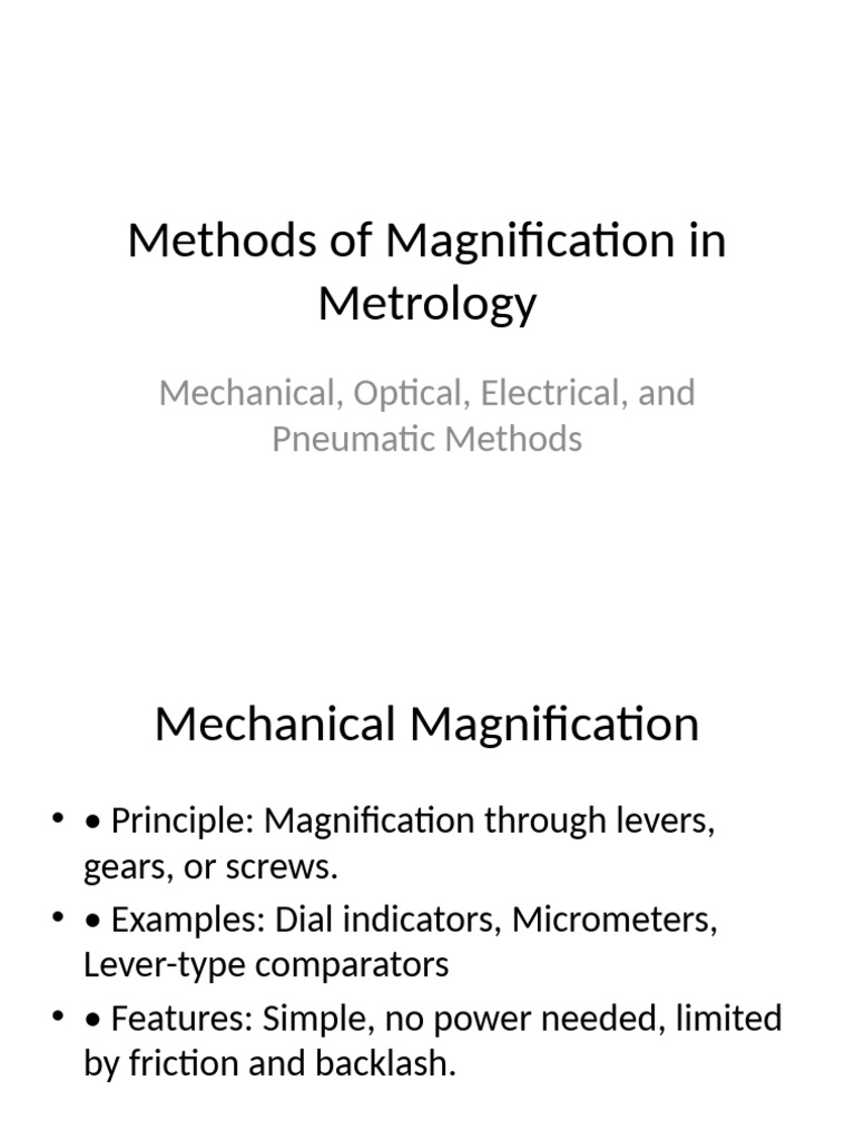 Magnification Methods Metrology | PDF