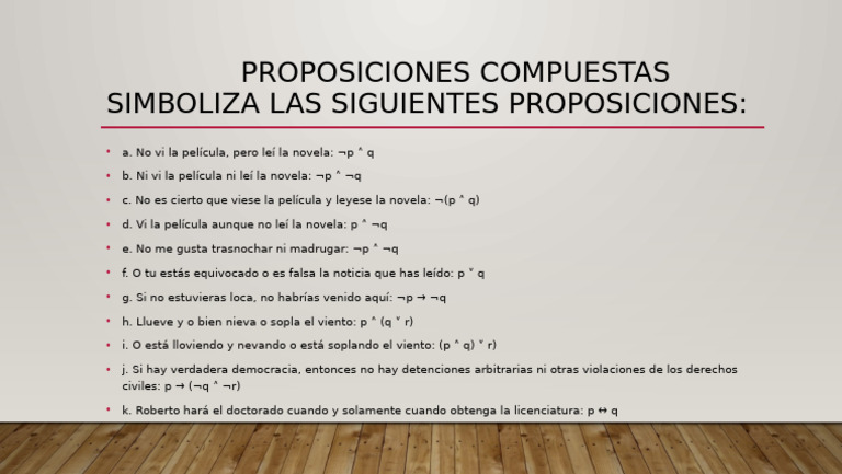 Proposiciones Compuestas | PDF