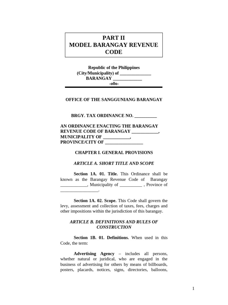 New Barangay Code 2017 | PDF | Taxes | Value Added Tax