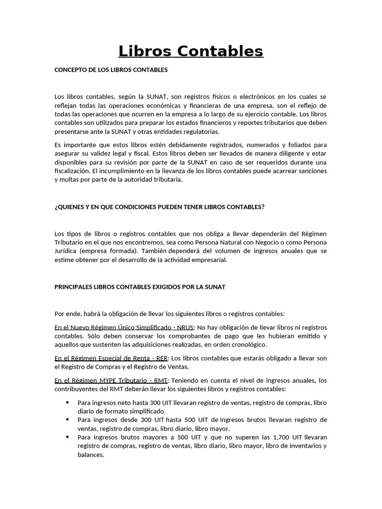 Libros Contables | PDF | Contabilidad