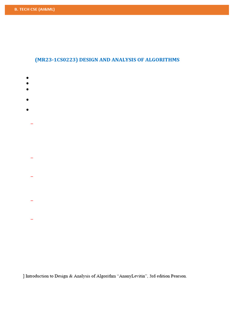 Daa Syllabus+ Unit1 QB With Answers | PDF | Time Complexity | Computational Complexity Theory