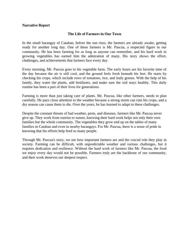 Narrative Report | PDF