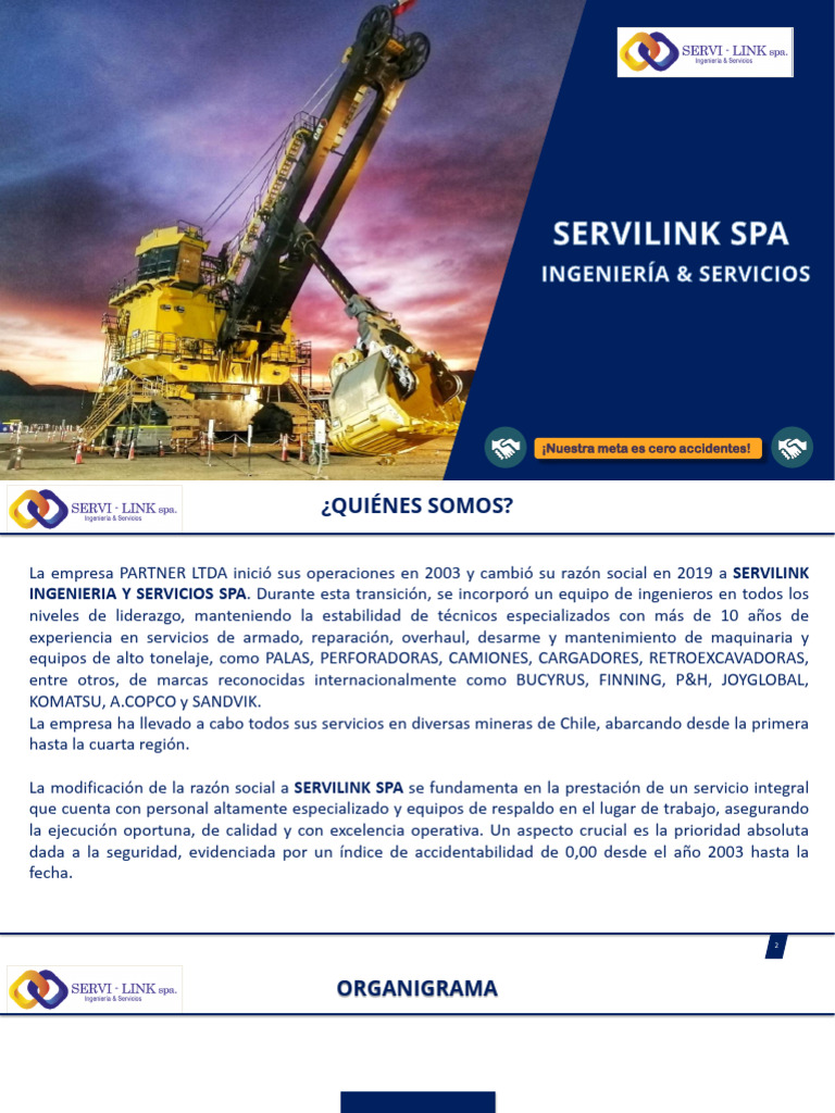 Presentación Empresa SERVILINK SpA 2024 Actuailizada | PDF