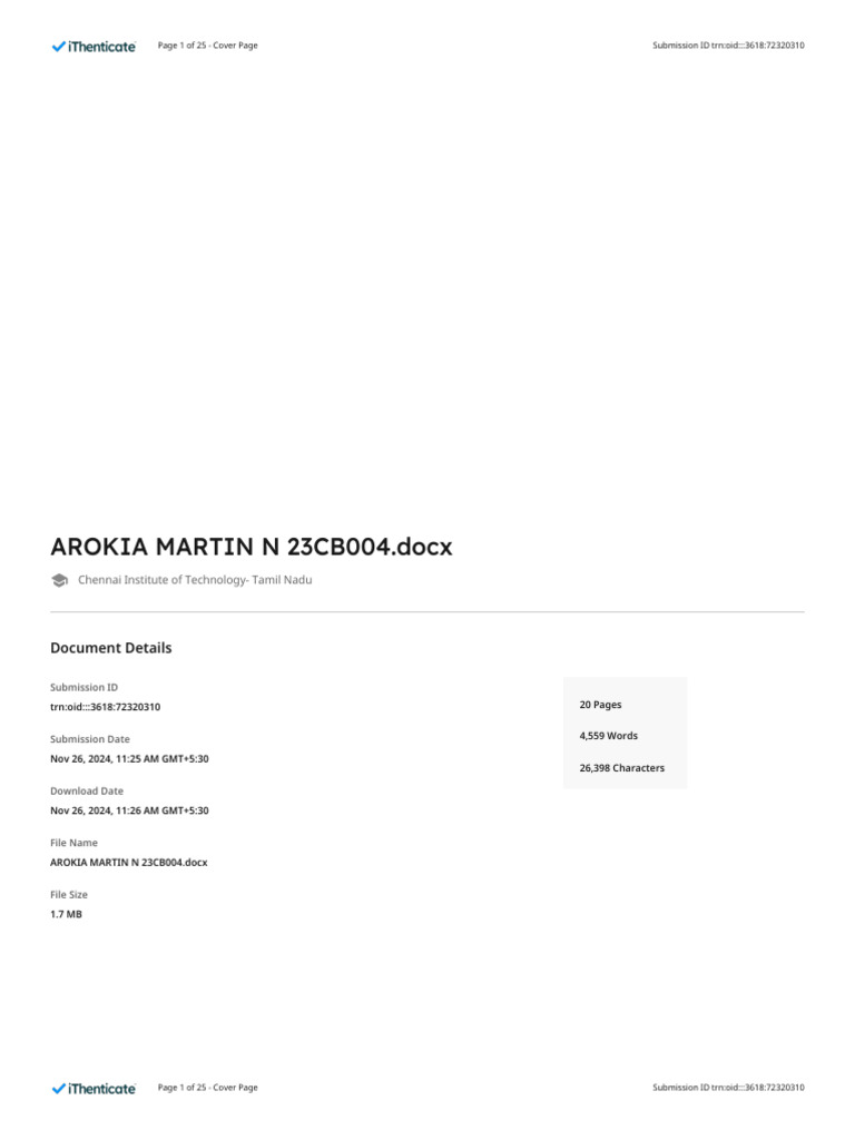 Arokia Martin N Simalirity Report | PDF | Internet Of Things | Smart Grid