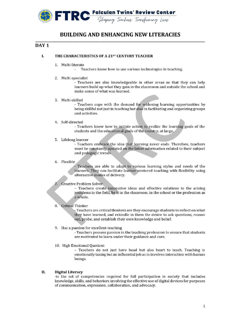 Building and Enhancing New Literacies | PDF