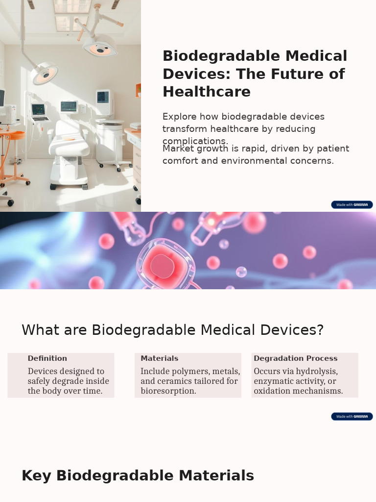 Biodegradable Medical Devices The Future of Healthcare | PDF ...