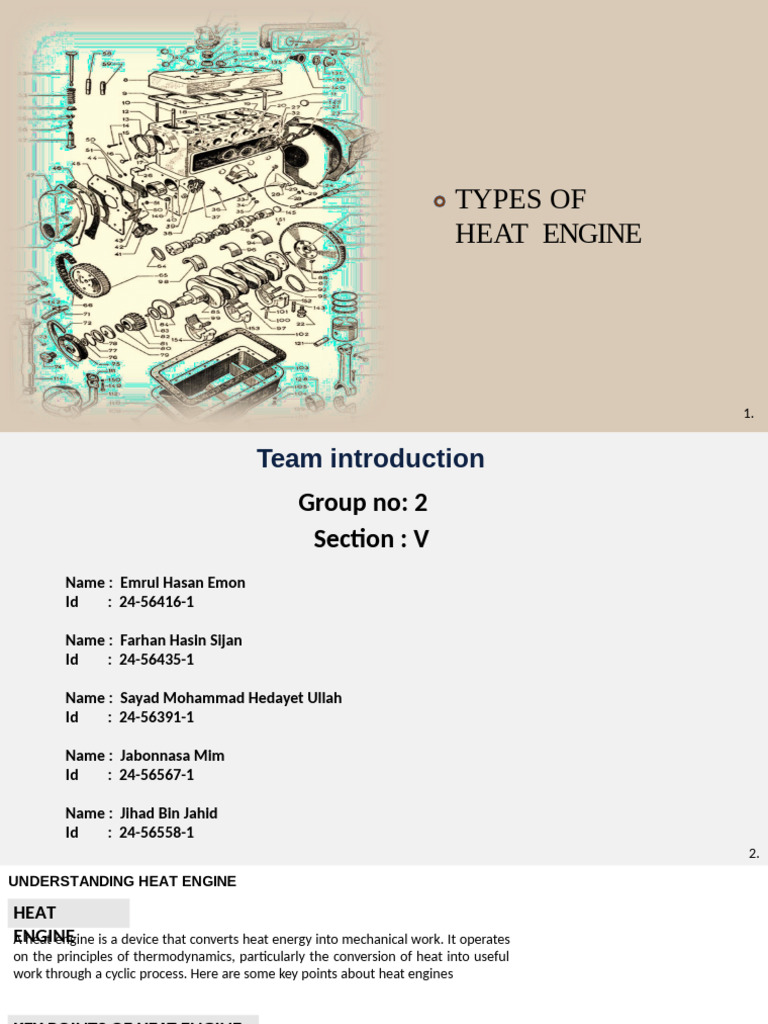 Types of Heat Engines Explained | PDF | Internal Combustion Engine | Engines