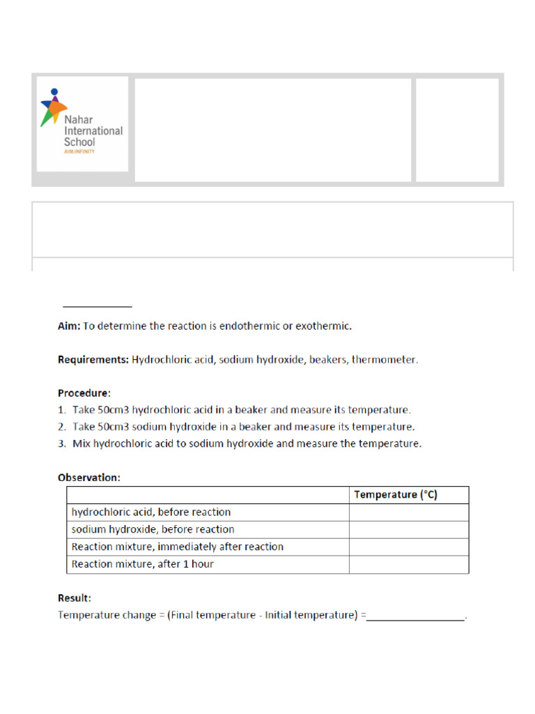 Grade 8 - WS 10 - Experiments | PDF