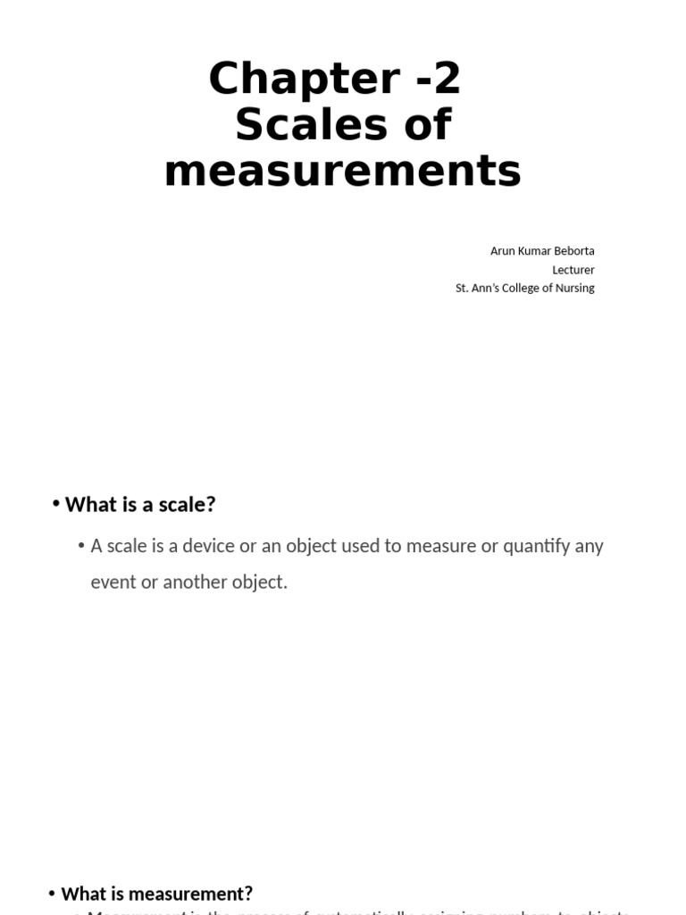 Understanding Scales of Measurement | PDF | Level Of Measurement ...
