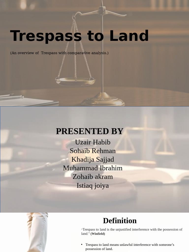 Understanding Trespass To Land | PDF | Trespass | Damages
