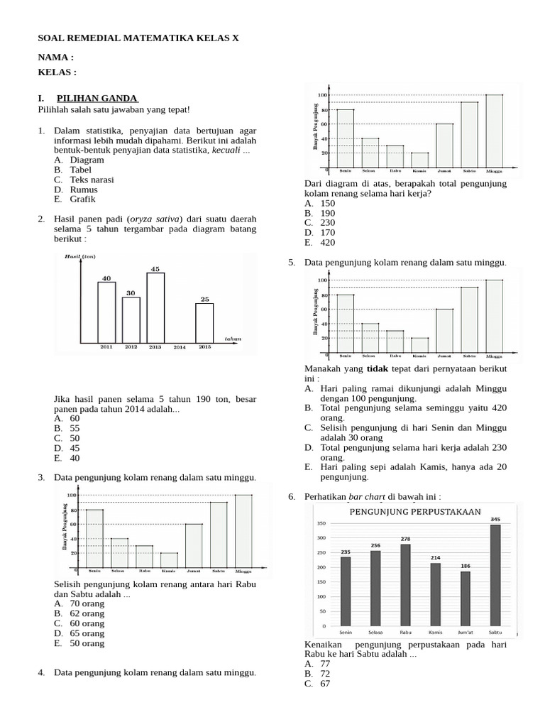 Soal Remedial MTK Kelas X | PDF