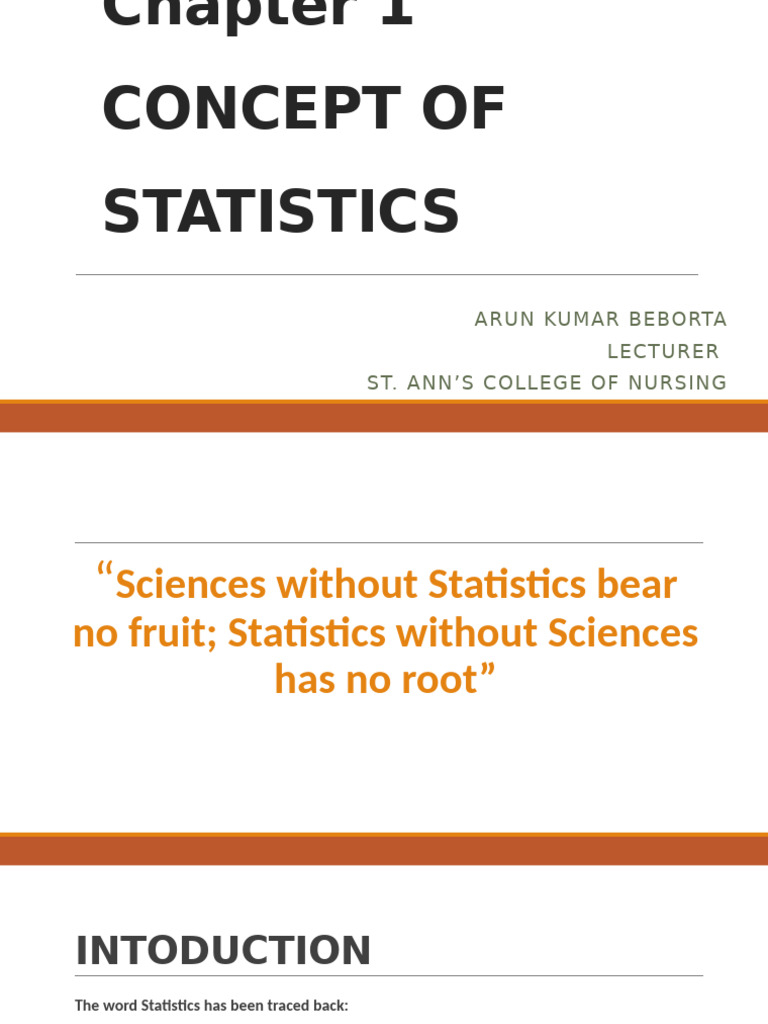 Concept of Statistics | PDF | Statistics | Science