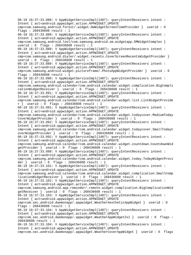 Appwidget History Log1 | PDF