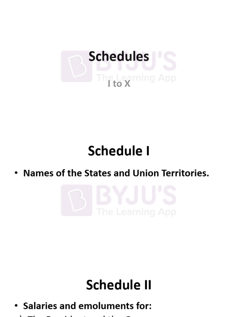 Schedules - 1 | PDF