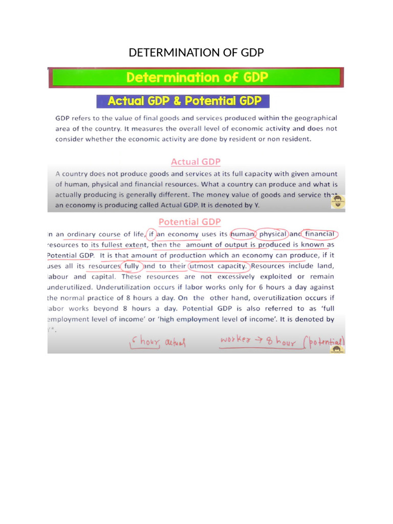 Determination of GDP | PDF