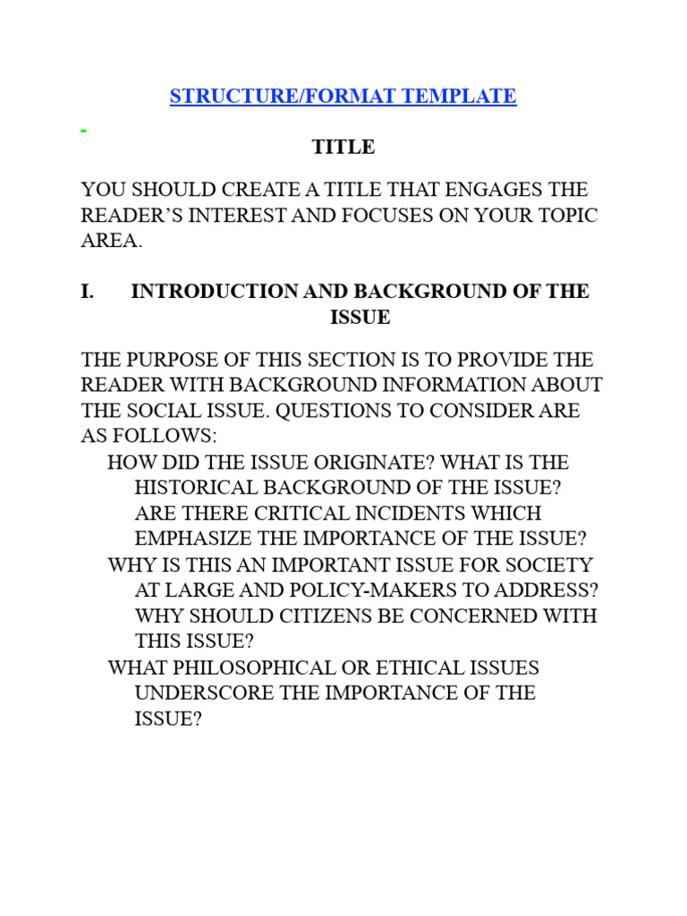 Policy Paper Format#2 | PDF | Policy