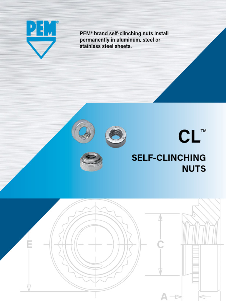 Self-clinching Nut Data Sheet [PEM] | PDF | Nut (Hardware) | Screw