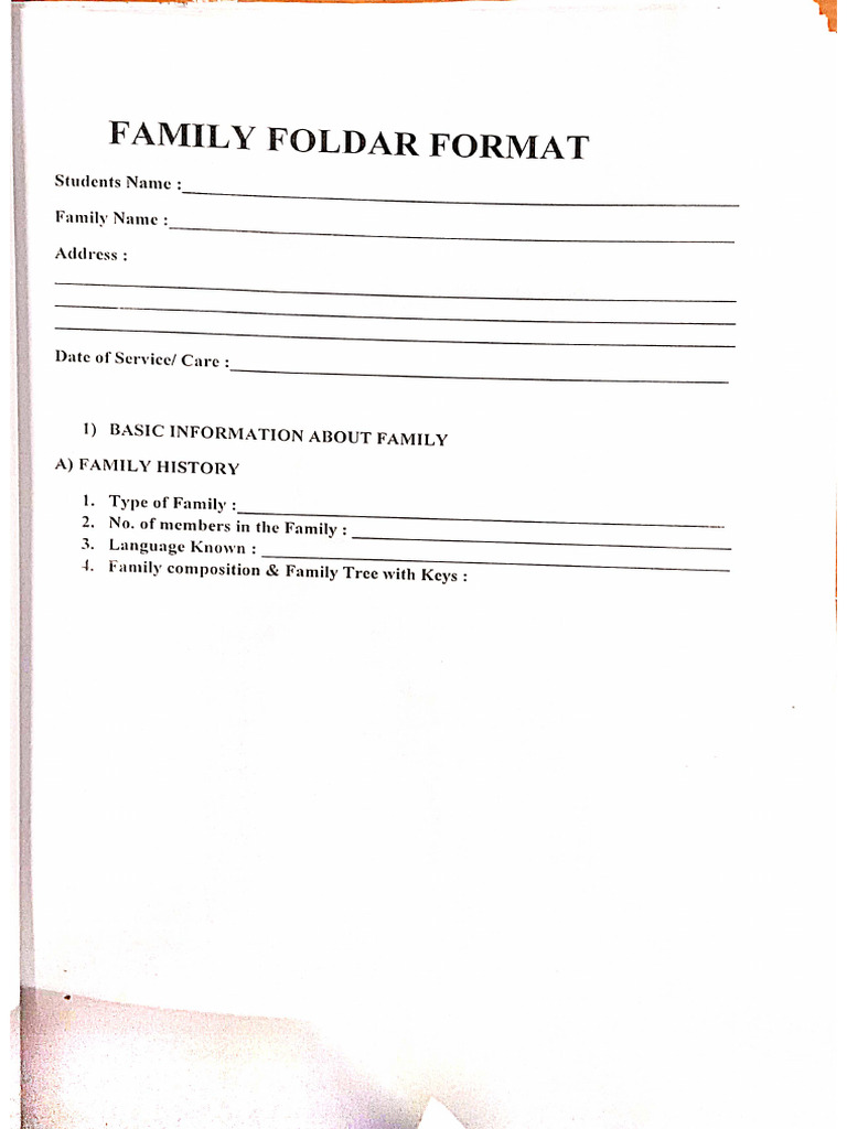 Family Folder Format - 1 | PDF