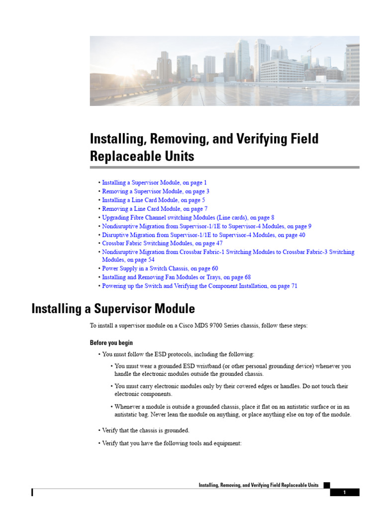 Installing Removing and Verifying Field Replaceable Units | PDF | File ...