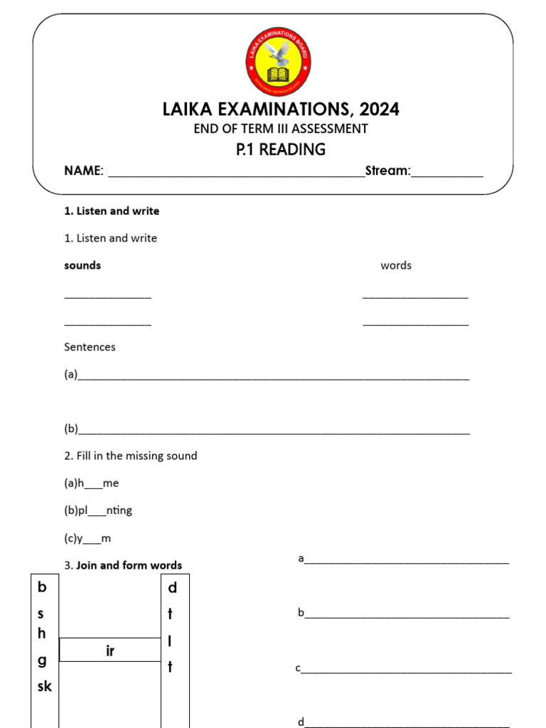 P.1 Reading - Eot - Iii - 2024 | PDF | Chess Openings | Chess Theory