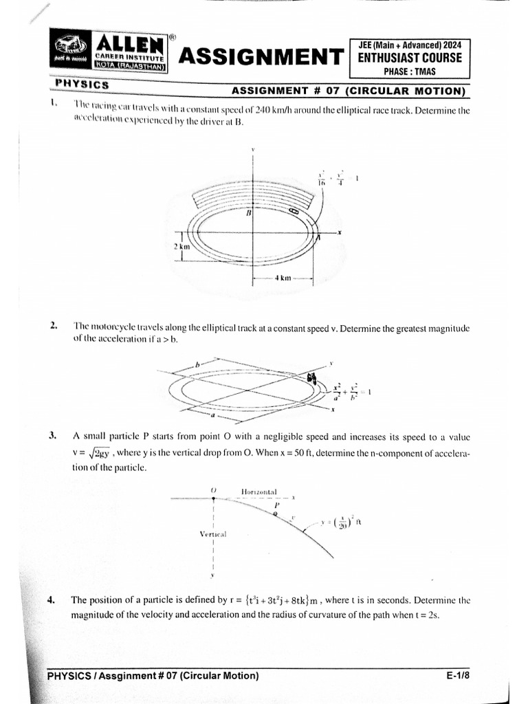 07 # Assignment Circular Motion (TMAS) | PDF