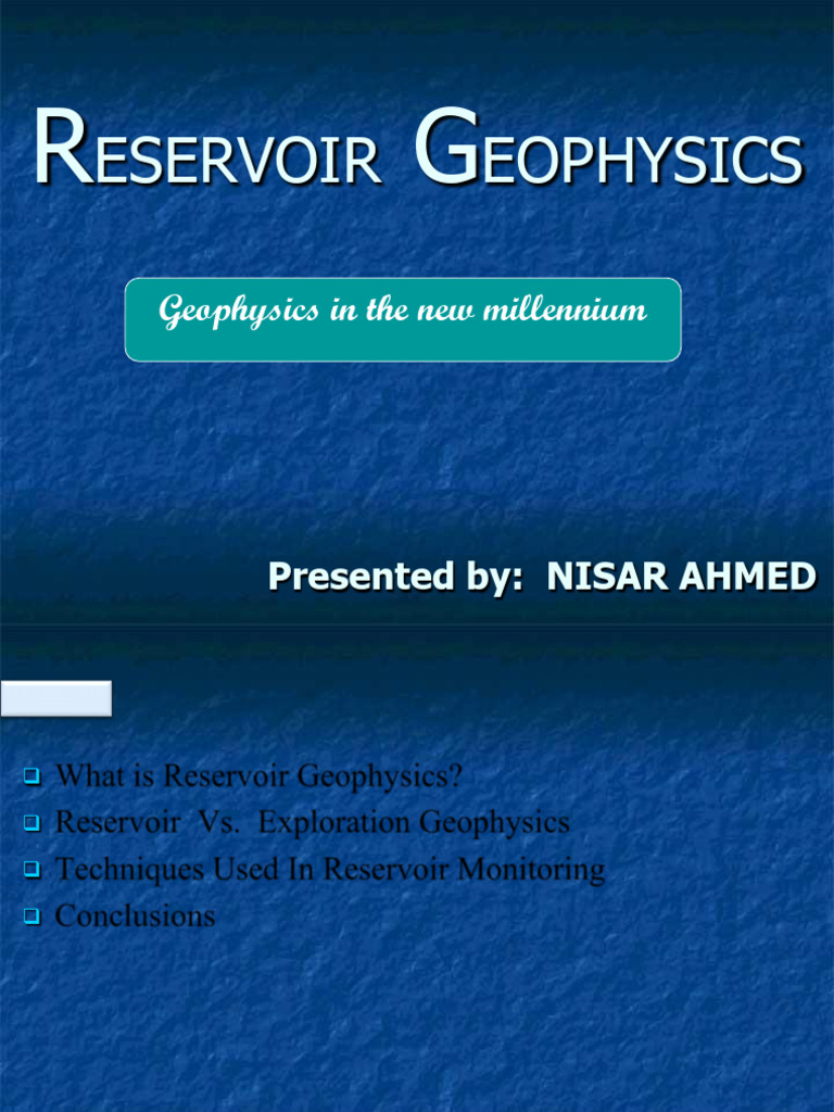 GEOL 544_01_Introduction to Reservoir Geophysics M.Phil - Copy | PDF ...