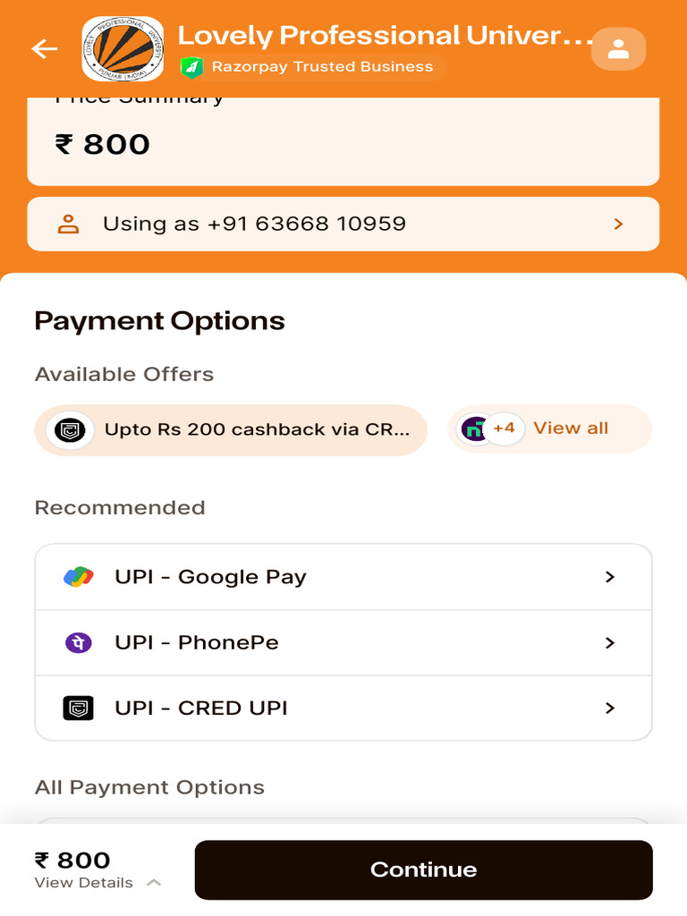 Payment Page Razorpay | PDF