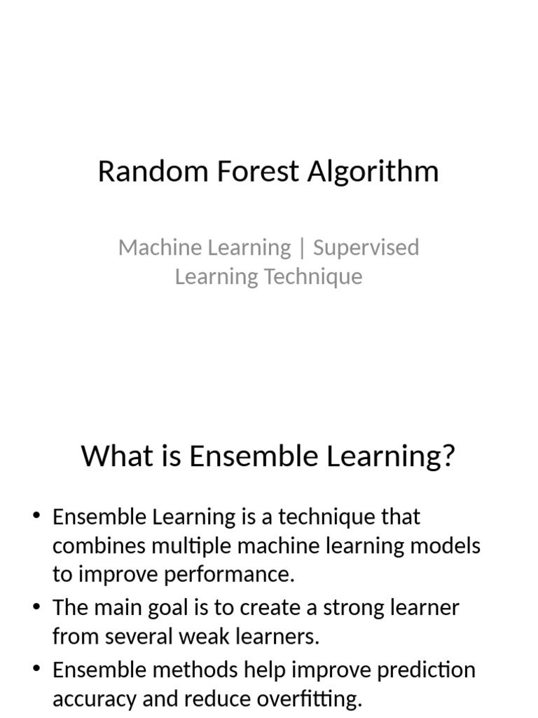 Random Forest Classic Style Pdf