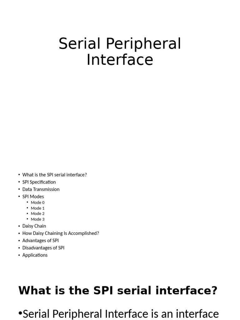 Serial Peripheral Interface | PDF | Computing | Electrical Engineering