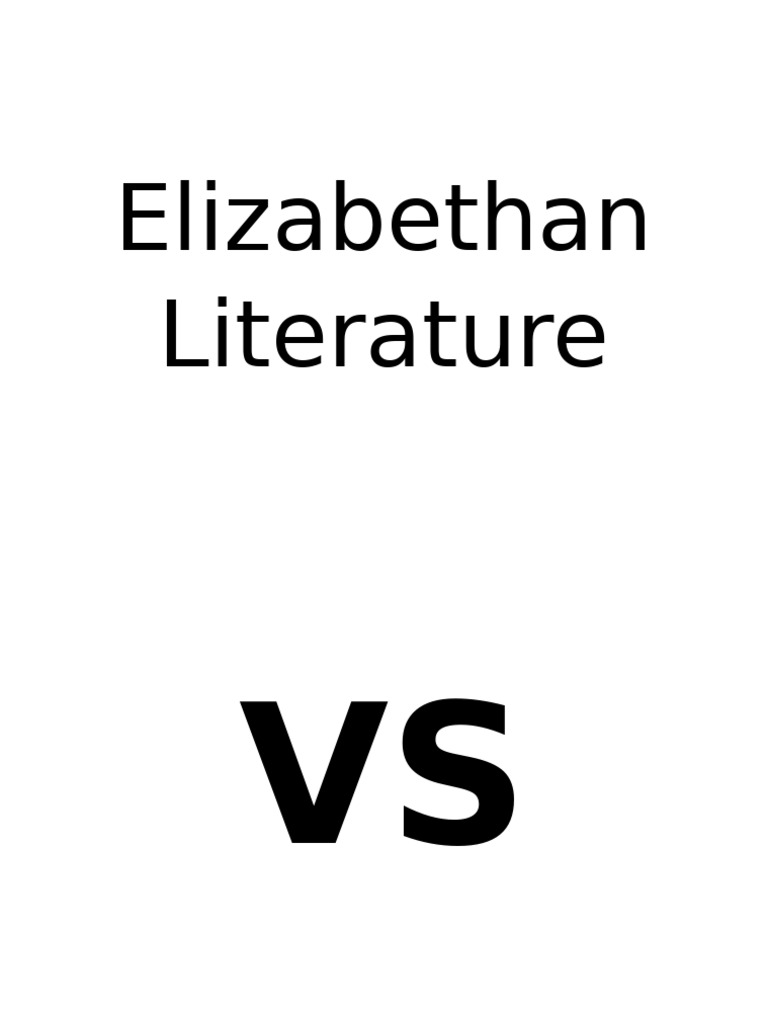 Elizabethan Literature | PDF