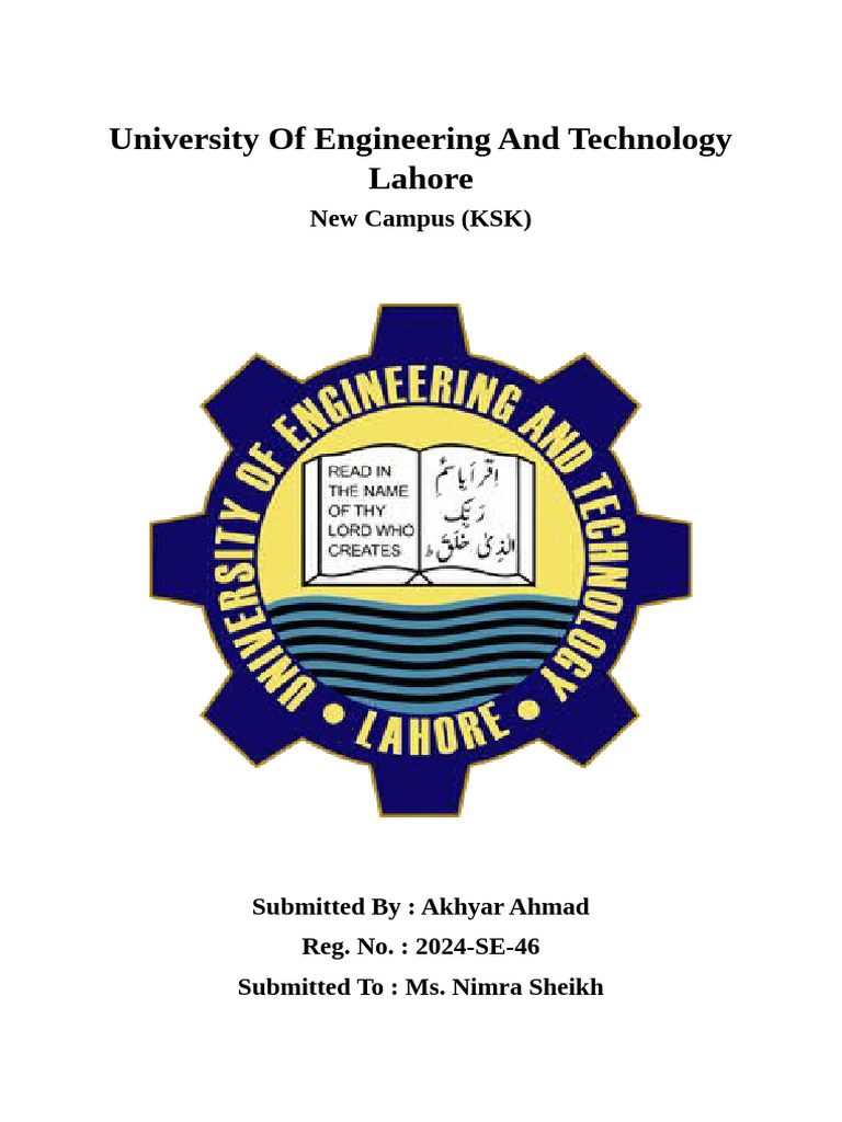 University of Engineering and Technology Lahore | PDF | Relational Database | Relational Model