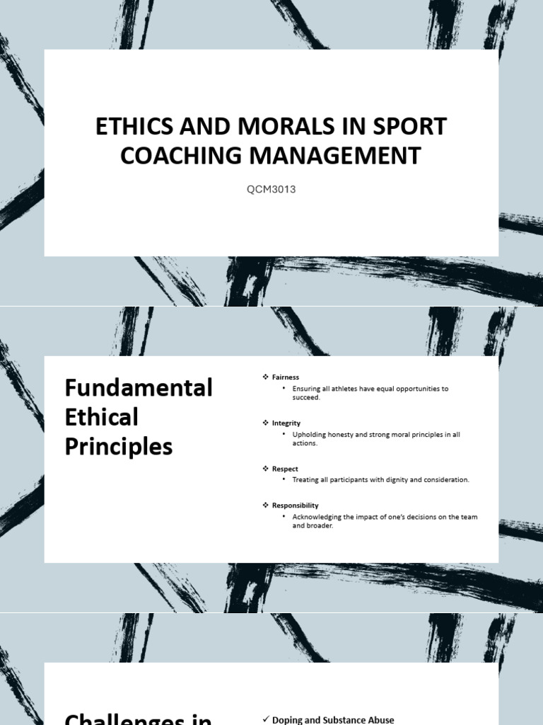 Ethics in Sports Coaching Management | PDF | Leadership | Psychology