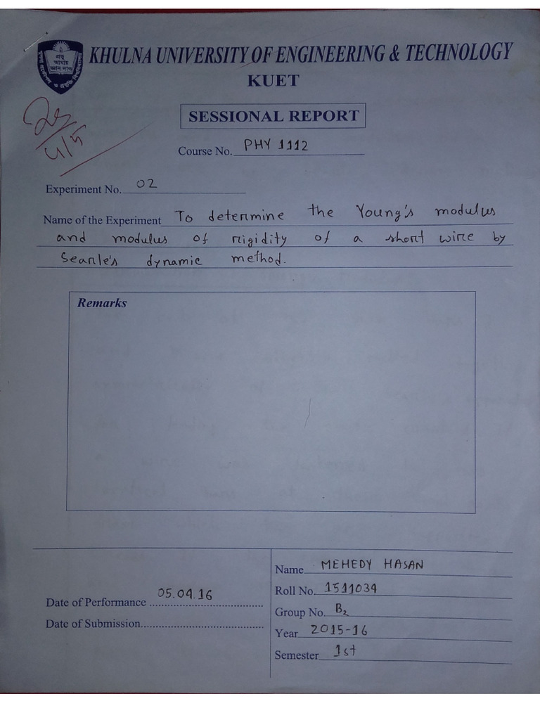 Exp 02 - Modulus of Rigidity | PDF