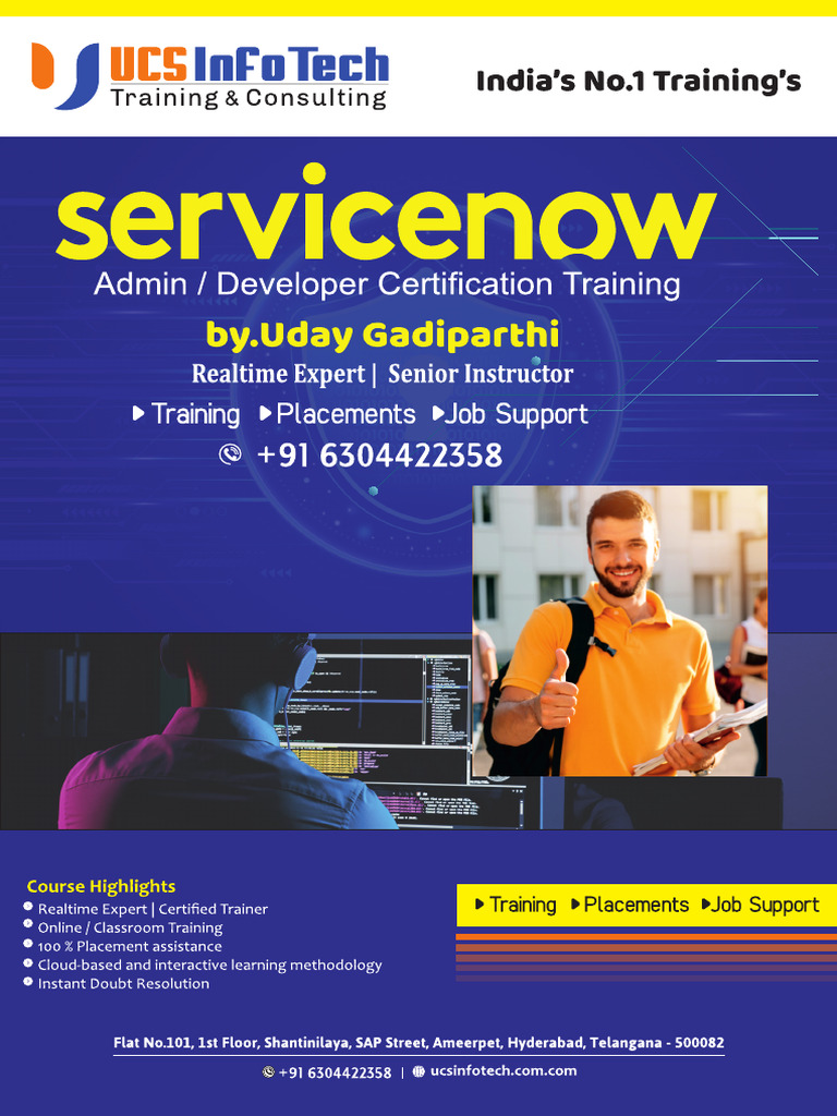 Servicenow Curriculum by MR - Uday Gadiparthi UCS Infotech 2024 | PDF