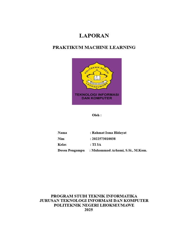 Laporan Praktikum 1 Preprocessing Dalam Machine Learning | PDF
