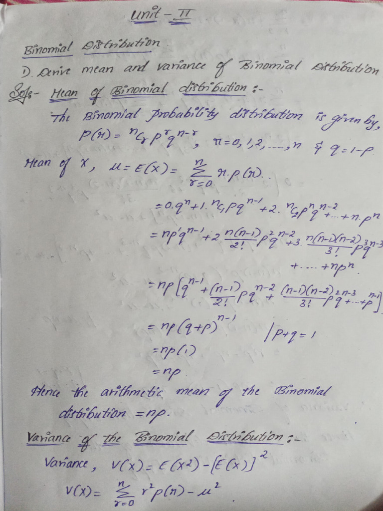 P & S ? Unit-2 | PDF