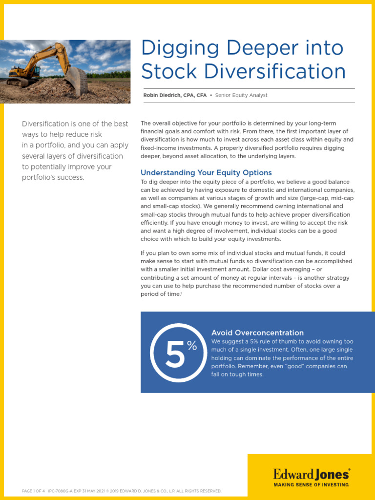 Digging Deeper Into Stock Diversification | PDF | Diversification ...