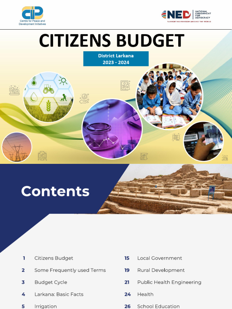 Larkana Citizen Budget 2023 24 | PDF | Taxes | Budget