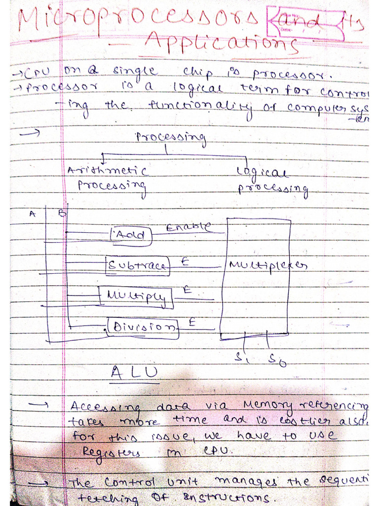 Patra Microprocessor Notes | PDF
