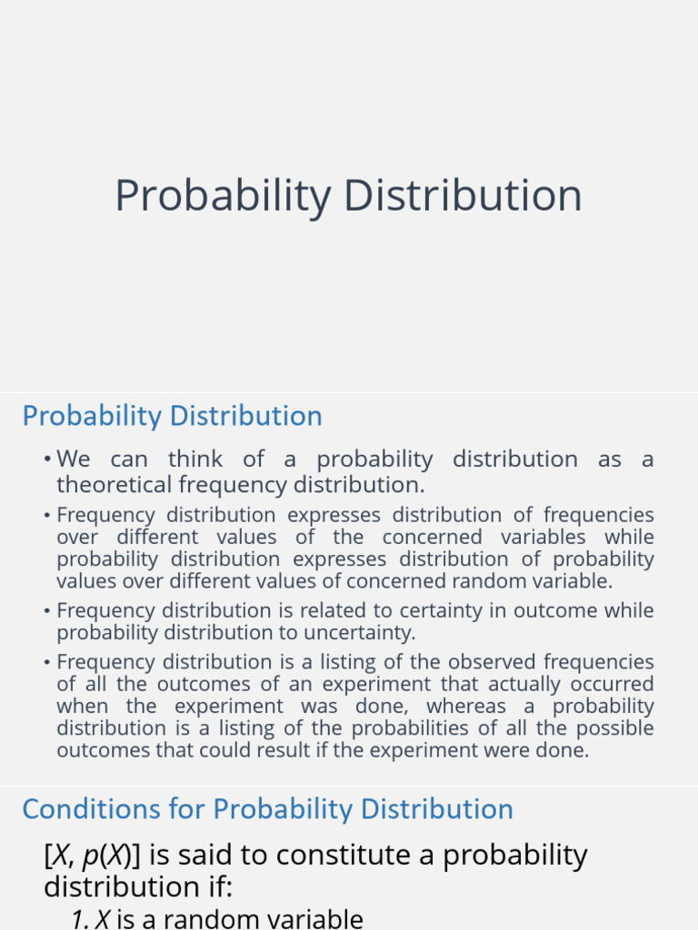 Topic 1 (Probability Distribution) | PDF | Normal Distribution | Probability Distribution