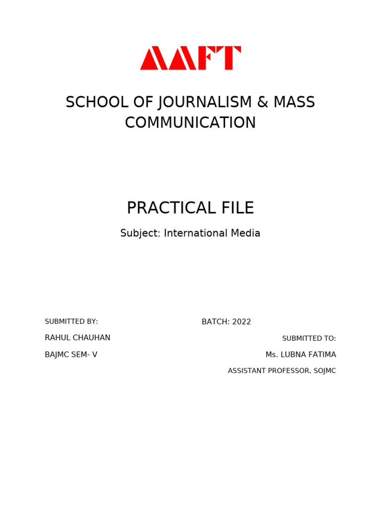 Practical Cover Page | PDF