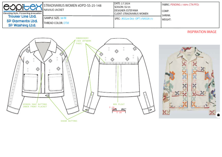 Dpd-ss-25-148 Navajo Jacket | PDF