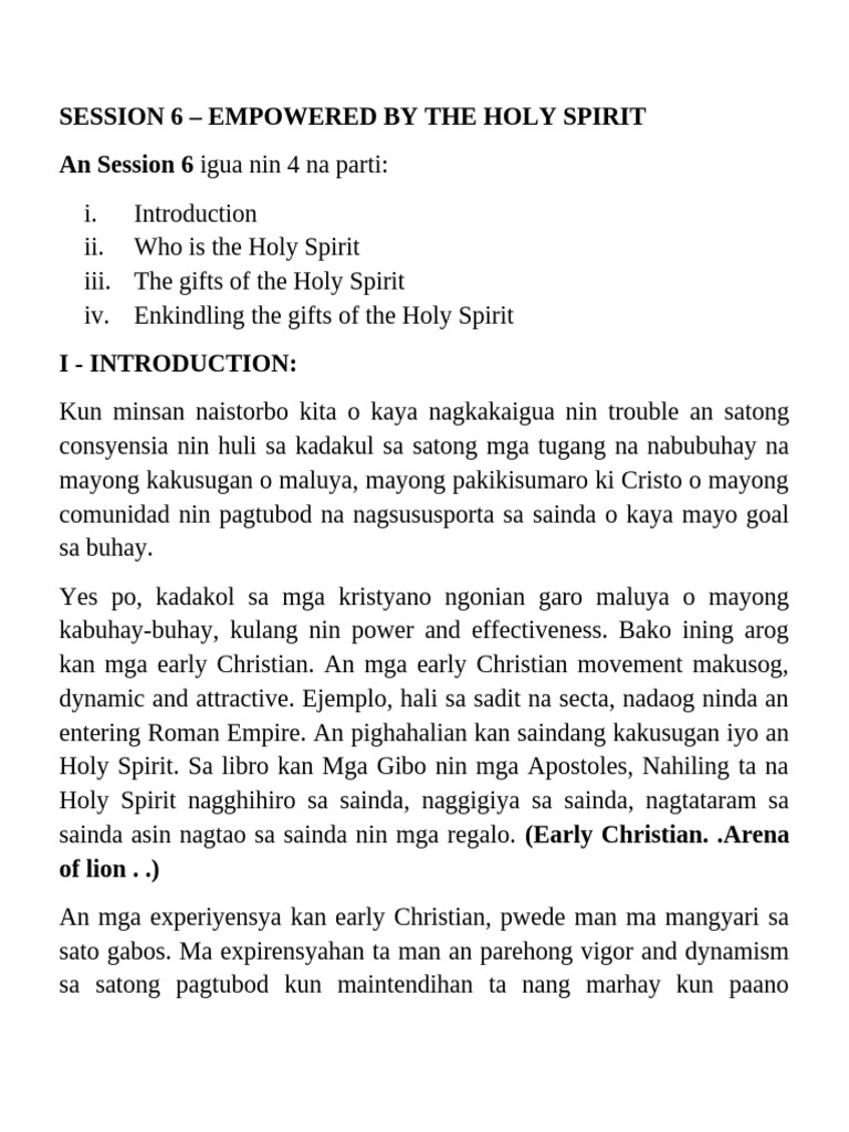 Session 6 (Bicol) | PDF